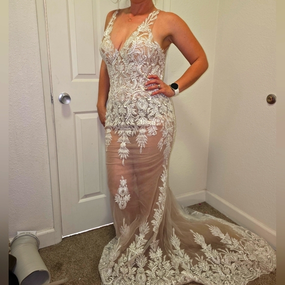 Dresses | Tan Off White Prom Or Wedding Gown | Poshmark